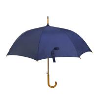 China Semi Automatic Wooden Handle Straight strong windproof umbrella for sale