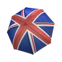 China UK Flag Printed Polyester Fabric Promotional Golf Umbrellas for sale