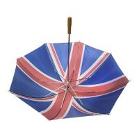 China UK Flag Printed Polyester Fabric Promotional Golf Umbrellas for sale