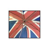 China UK Flag Printed Polyester Fabric Promotional Golf Umbrellas for sale
