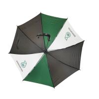 China Automatic Open Waterproof Windproof Golf Umbrella 23 Inch 8 Panels Metal Fiberglass Shaft for sale