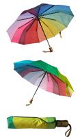 China Windproof Rainbow Two Folding Umbrella With 8mm Metal Shaft for sale