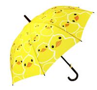 China Kids Cute Yellow Duck J Handle Compact Golf Umbrella for sale