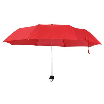 China Manual Open Close Aluminum Shaft 19x6K 3 Folding Umbrella 90cm Diameter for sale