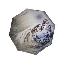 China Digital Printing Manual Open Silver Coated 3 Folding Umbrella for sale