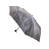 China Digital Printing Manual Open Silver Coated 3 Folding Umbrella for sale