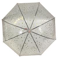 China Promotional Clear POE Dome Transparent Automatic Umbrella 23 Inch 8K Metal Frame for sale
