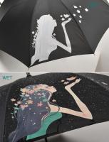 China Custom Colour Changing Umbrella with Logo Printing 8mm Metal Shaft Auto Open for sale