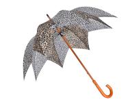 China Women's Leopard Print Color Change Umbrella with Wooden J Handle 8mm Metal Shaft for sale