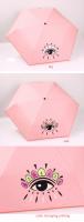 China Color Changing 3 Fold Umbrella With 8mm Metal Shaft for sale