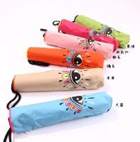 China Color Changing 3 Fold Umbrella With 8mm Metal Shaft for sale
