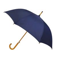 China Auto Open Pongee Polyester Fabric Wooden Handle Umbrella SGS for sale