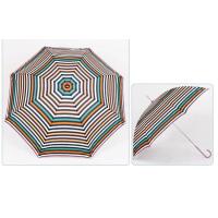 China Colorful Stripe Waterproof Pongee Compact Golf Umbrella 27