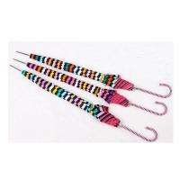 China Colorful Stripe Waterproof Pongee Compact Golf Umbrella 27