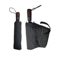 China 102cm Adult 190T Pongee 3 Folding Umbrella Fully Automatic Travel Umbrella for sale
