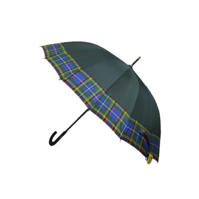 China Manual Open 16K Windproof Golf Umbrella 27 Inch Metal Frame Custom Logo Outdoor Advertising for sale