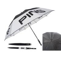 China Custom Printed 27 Inch Two Layer Polyester Windproof Golf Umbrella for sale