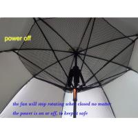 China Straight Pongee Fabric USB Summer Blast Umbrella Fan for sale