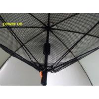 China Straight Pongee Fabric USB Summer Blast Umbrella Fan for sale