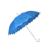 China UPF Pongee Jacquard Fabric Aluminum Shaft 27 Inch Straight Umbrella Automatic Open for sale