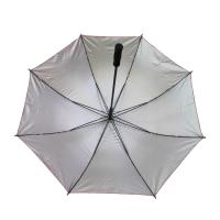 China 27 Inch Silver Coating Pongee 190T Semi Automatic Umbrella with Fiberglass Frame - Custom Logo Available for sale