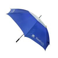 China 68 Inch Pongee 190T Branded Golf Umbrella Fiberglass Shaft Auto Open for sale