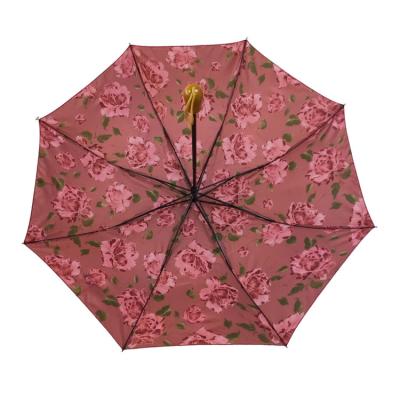 China TUV Digital Printing Mini 2 Folding Umbrella 21 Inch Metal Fiberglass Shaft Promotional for sale