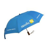 China Custom 2 Fold Pongee UV Golf Umbrella 21 Inch Windproof Auto Open for sale