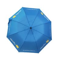 China Custom 2 Fold Pongee UV Golf Umbrella 21 Inch Windproof Auto Open for sale
