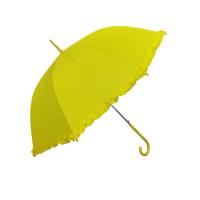 China Womens Ruffle On Hem Polyester 190T Straight Umbrella for sale