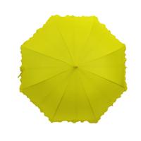 China Womens Ruffle On Hem Polyester 190T Straight Umbrella for sale