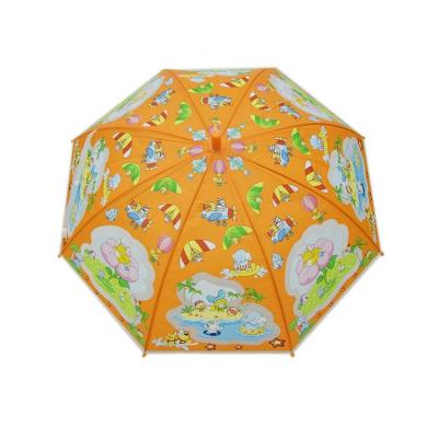China Custom Cartoon POE Automatic Open Kids Umbrella 21 Inches Fiberglass Frame for sale