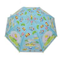 China Custom Cartoon POE Automatic Open Kids Umbrella 21 Inches Fiberglass Frame for sale