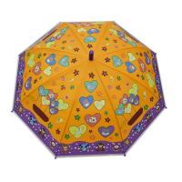 China Custom Cartoon POE Automatic Open Kids Umbrella 21 Inches Fiberglass Frame for sale