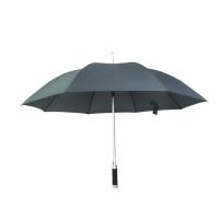 China Auto Open Pongee 190T Windproof Golf Umbrella 27 Inch 8 Panels Straight Handle for sale