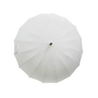 China 27 Inch 16K Windproof Hook Handle Umbrella Custom Logo Fiberglass Frame for sale