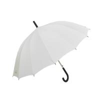 China 27 Inch 16K Windproof Hook Handle Umbrella Custom Logo Fiberglass Frame for sale