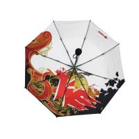 China Black Coating 95cm Sightseeing 3 Fold Umbrella with UV Protection for sale