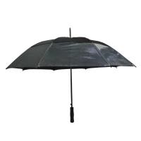 China Auto Open Pongee 190T Windproof Golf Umbrellas With Transparent Panel for sale