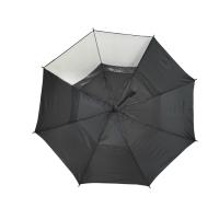 China Auto Open Pongee 190T Windproof Golf Umbrellas With Transparent Panel for sale