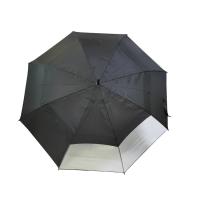 China Auto Open Pongee 190T Windproof Golf Umbrellas With Transparent Panel for sale