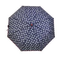 China Custom Logo Silk Screen Printing Manual Open 3 Fold Umbrella 21 Inch 8 Panels for sale