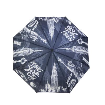 China Auto Open Close Unbreakable Metal Ribs Storm Umbrella Silk Screen Printing for sale