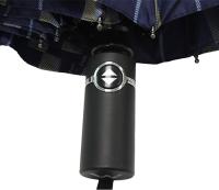China Check Pattern Three Folding Umbrella Auto Open Close 8mm Metal Shaft for Men for sale