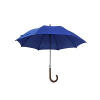 China Custom Logo 23 Inch 8K Promotional Straight Umbrella with Metal Ribs and Curve Handle for sale
