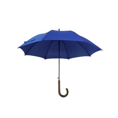 China Custom Logo 23 Inch 8K Promotional Straight Umbrella with Metal Ribs and Curve Handle for sale