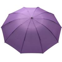 China BSCI Approved Purple Three-Fold Automatic Umbrella with 8mm Metal Shaft and Waterproof Polyester Fabric for sale