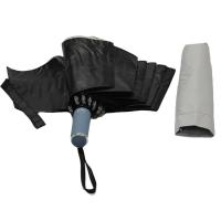 China Black UV Coating Three Folding Umbrella Auto Open Close For Women for sale