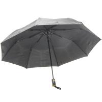 China 8mm Metal Shaft 3 Folding Umbrella Black Color Windproof Automatic Open Close for sale