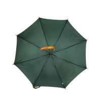 China Custom Logo Wooden Shaft Straight Umbrella 23 Inch Windproof Double Canopy for sale